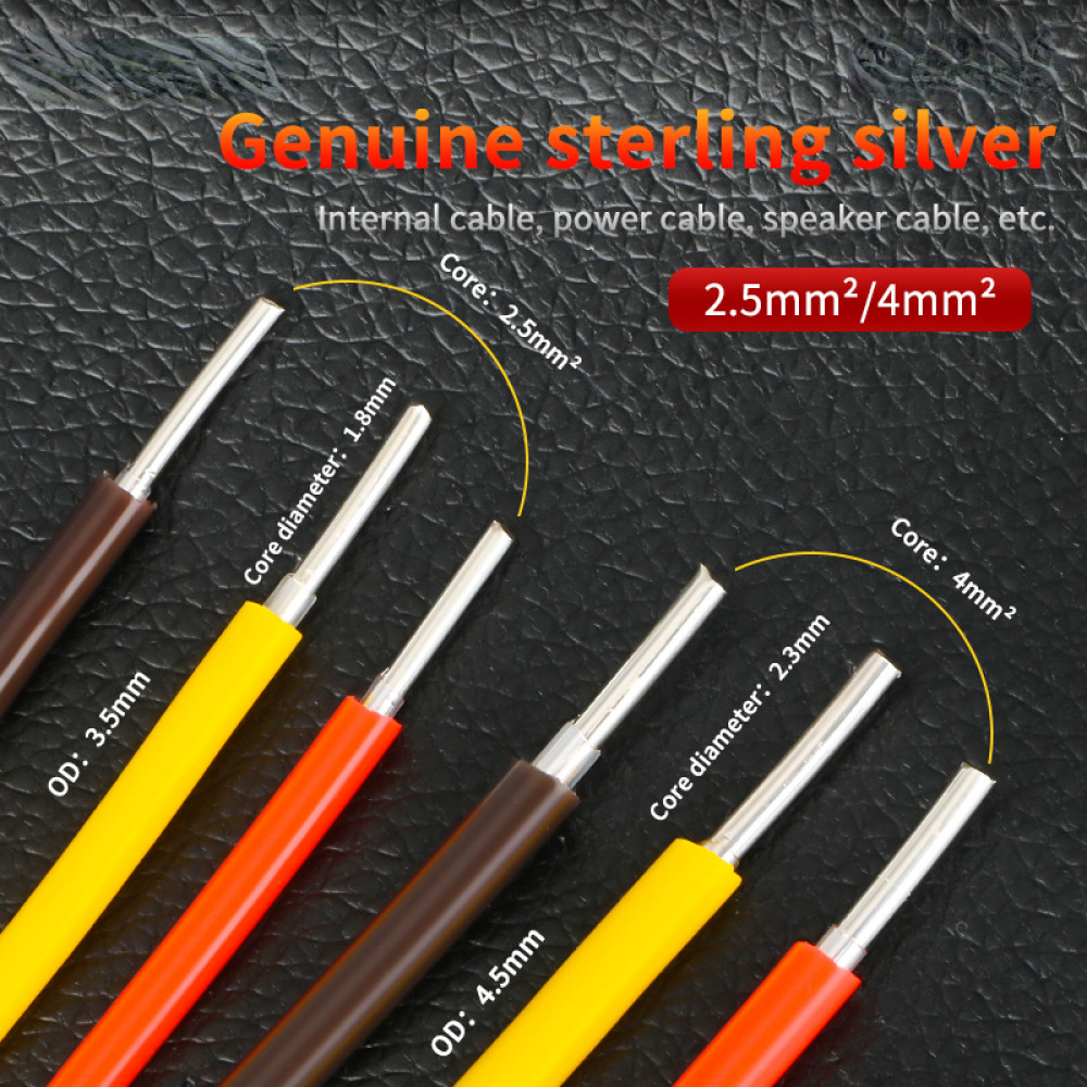 Hifi Machine Inner Line 6N Pure Silver 2.5mm² 4mm² 13Awg or 11Awg DIY ...