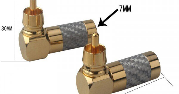 4Pcs Copper Gold Plated Male RCA DIY Plug