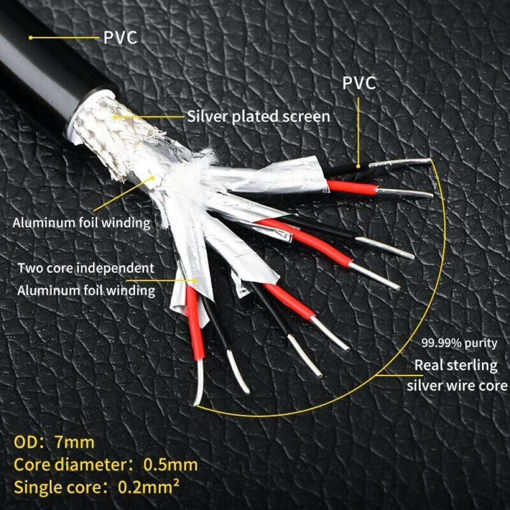 Pure Silver Bulk Cable for DIY Audio Hifi cable