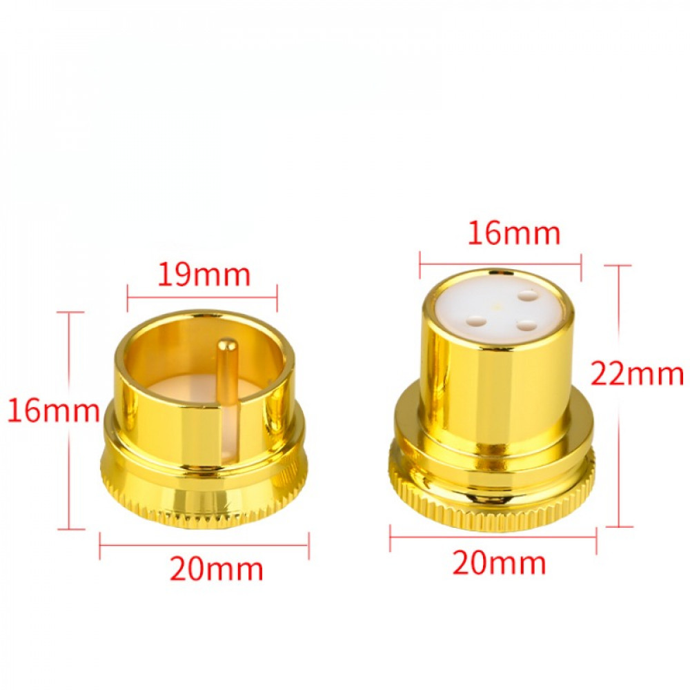 Gold Plated Copper XLR Plug Cover