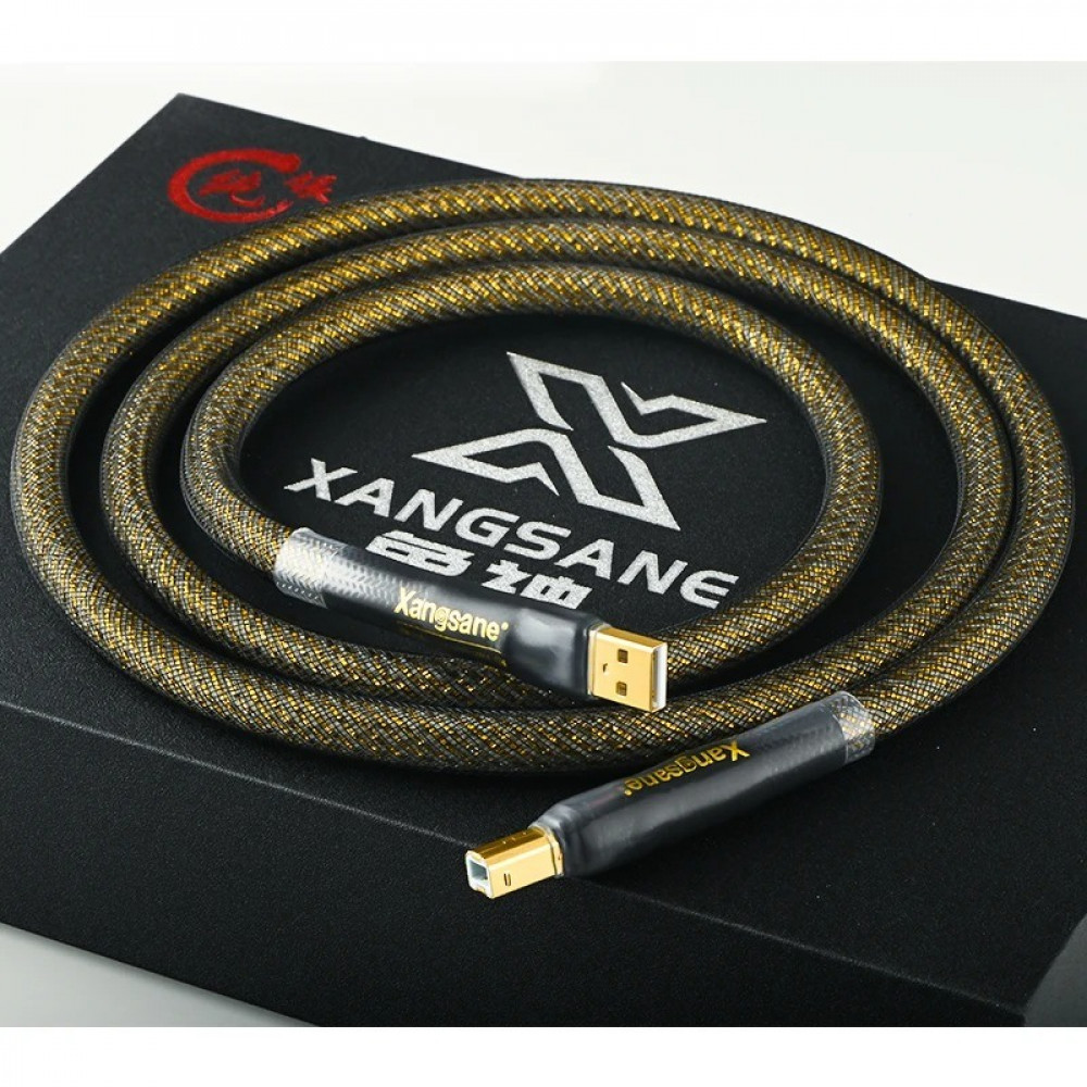 5N Pure Silver 4 * 0.4mm ² Core USB A To B Cable