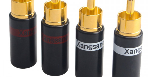 4Pcs DIY Gold-plated Copper Male RCA Plug