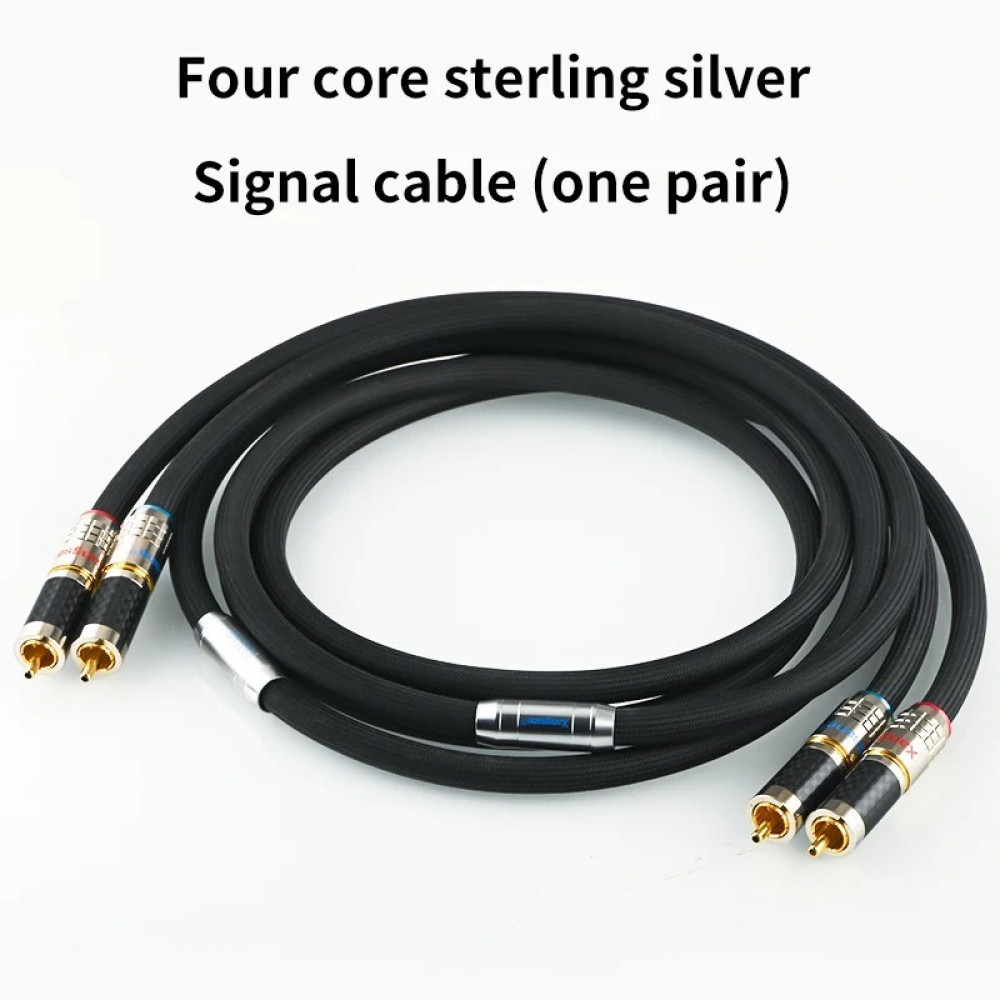 6N Pure Silver Core Hifi Audio RCA Cable