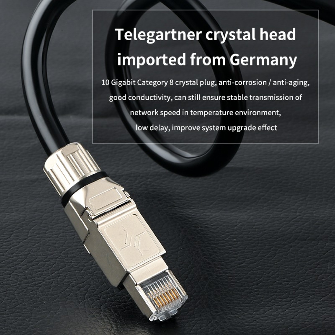 Pure Silver Cat 8 Network Cable