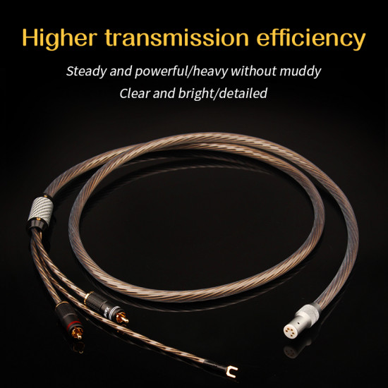 Xangsane 1M/1.5M/2M/3m LP vinyl record five-core female plug to tworca ...