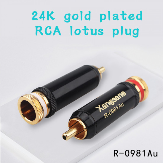 Xangsane 4pcs from gold-plated/rhodium-plated self-locking RCA lotus ...