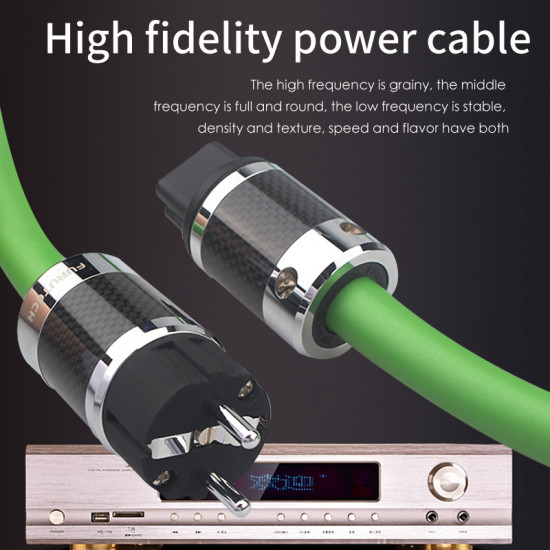 Xangsane 7N OCC P-6008Ag Hifi Speaker IEC C19 Audio Silver Power Cable ...