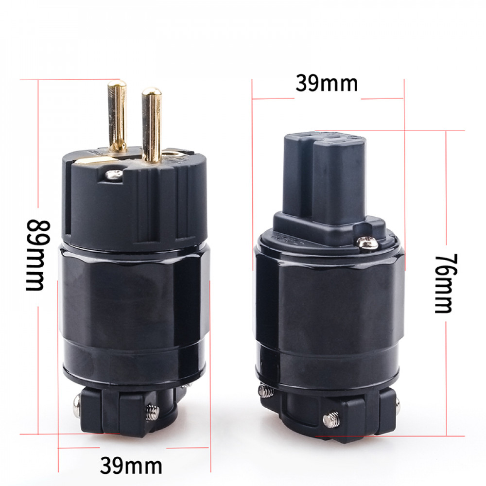 Xangsane FI-11 HiFi 1 set 24K Gold-Plated Power Plug EU version power ...