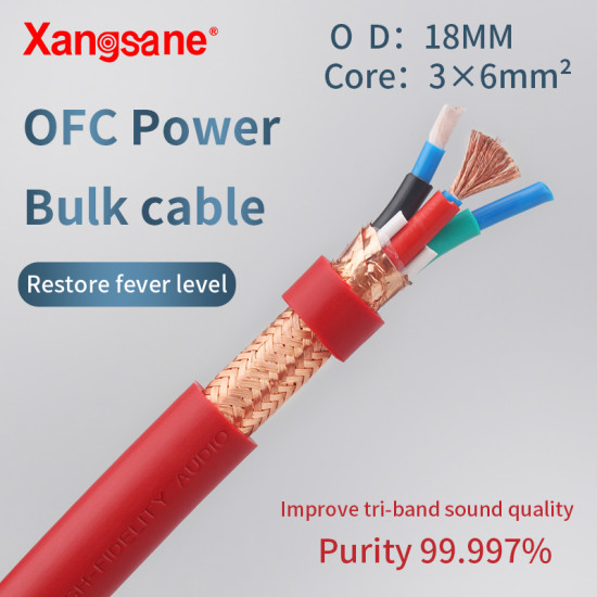 M6 HIFI 4N Oxygen-Free Copper (OFC) Audio Bulk cable Power Cable ...