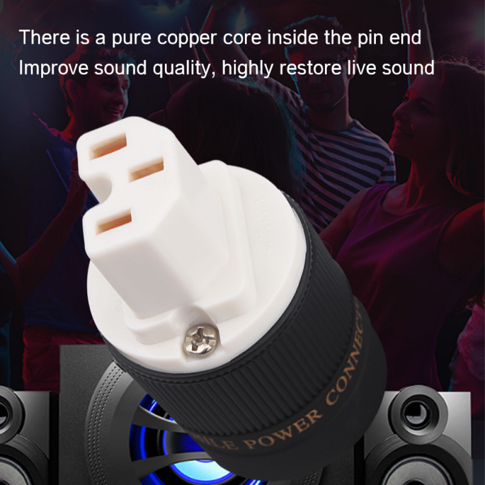 Xangsane P-03Cu pure red copper US powere plug set of HiFi audio power ...