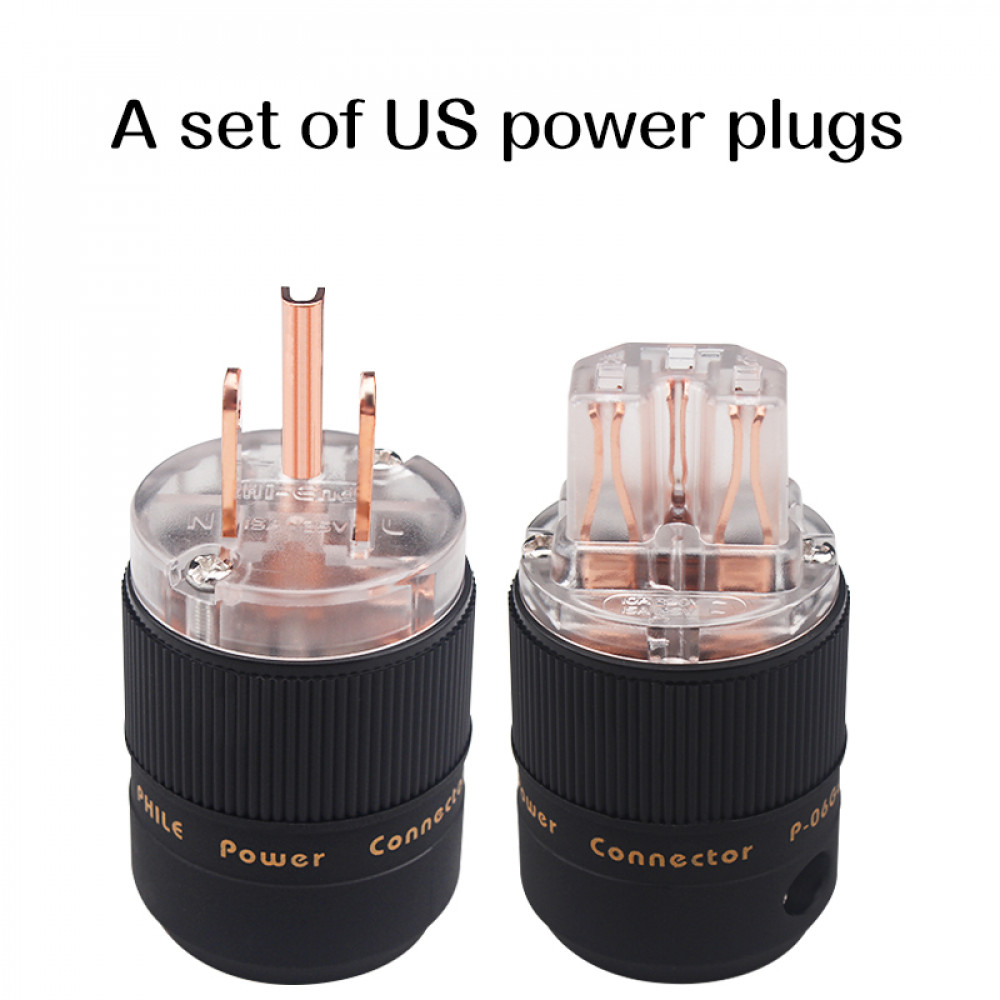 Xangsane P-06Cu 1set Pure red copper US audio HiFi power plug power ...