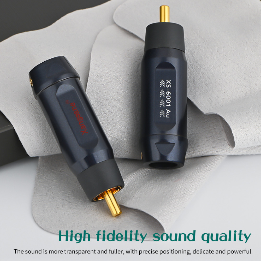 Xangsane XS-6001Au 4pcs 8pcs pure copper gold-plated RCA audio hifi plug amplifier connector ...
