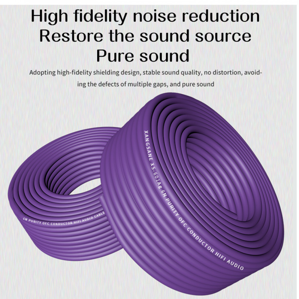 XS-601Ag Audiophile subwoofer 6N Oxygen-free copper (OFC) dual-core ...