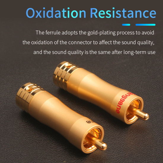 Xangsane fever grade 4pcs/8pcs/20pcs pure copper gold-plated RCA lotus plug shell nickel-plated ...