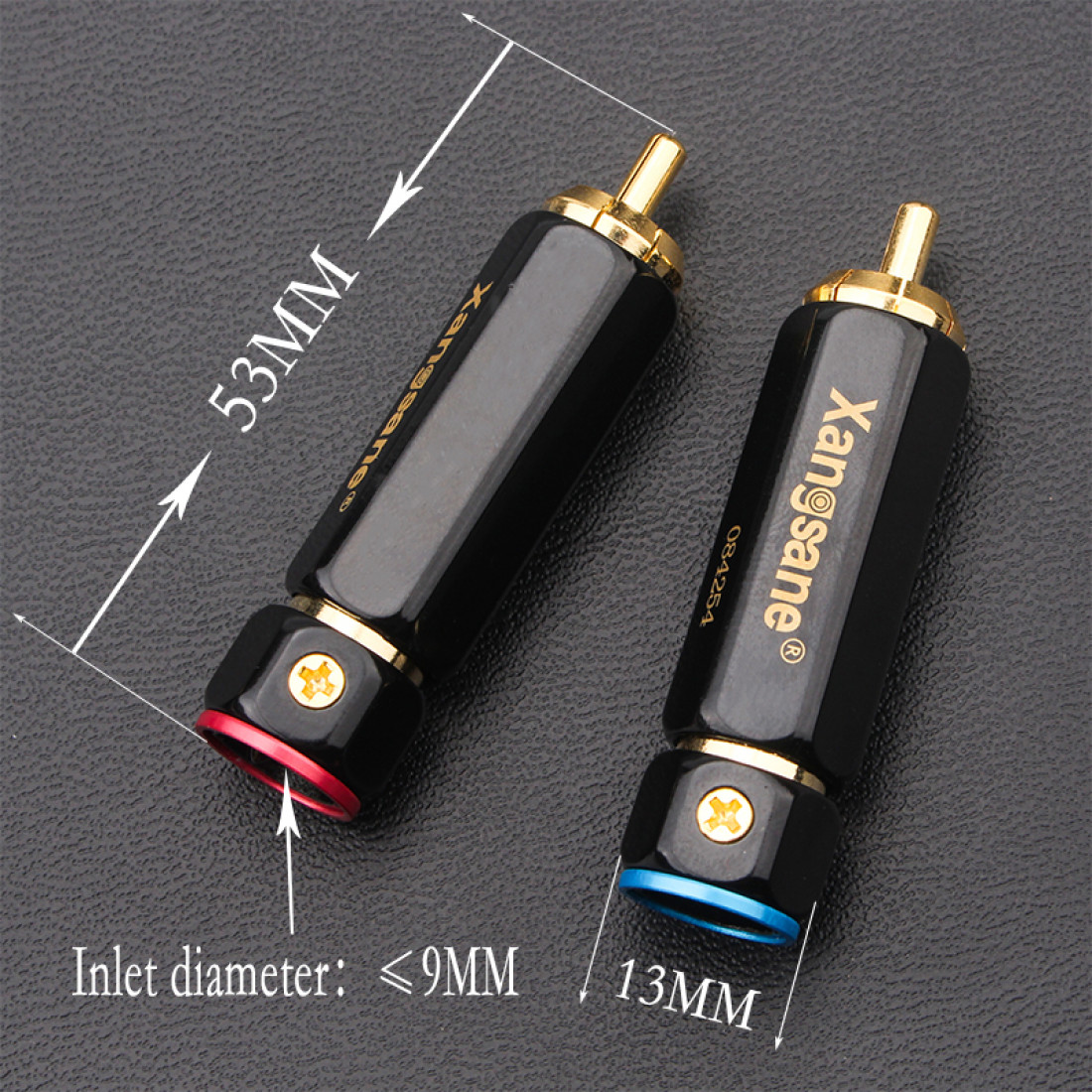 Xangsane self-locking solder-free gold-plated lotus plug RCA plug audio ...
