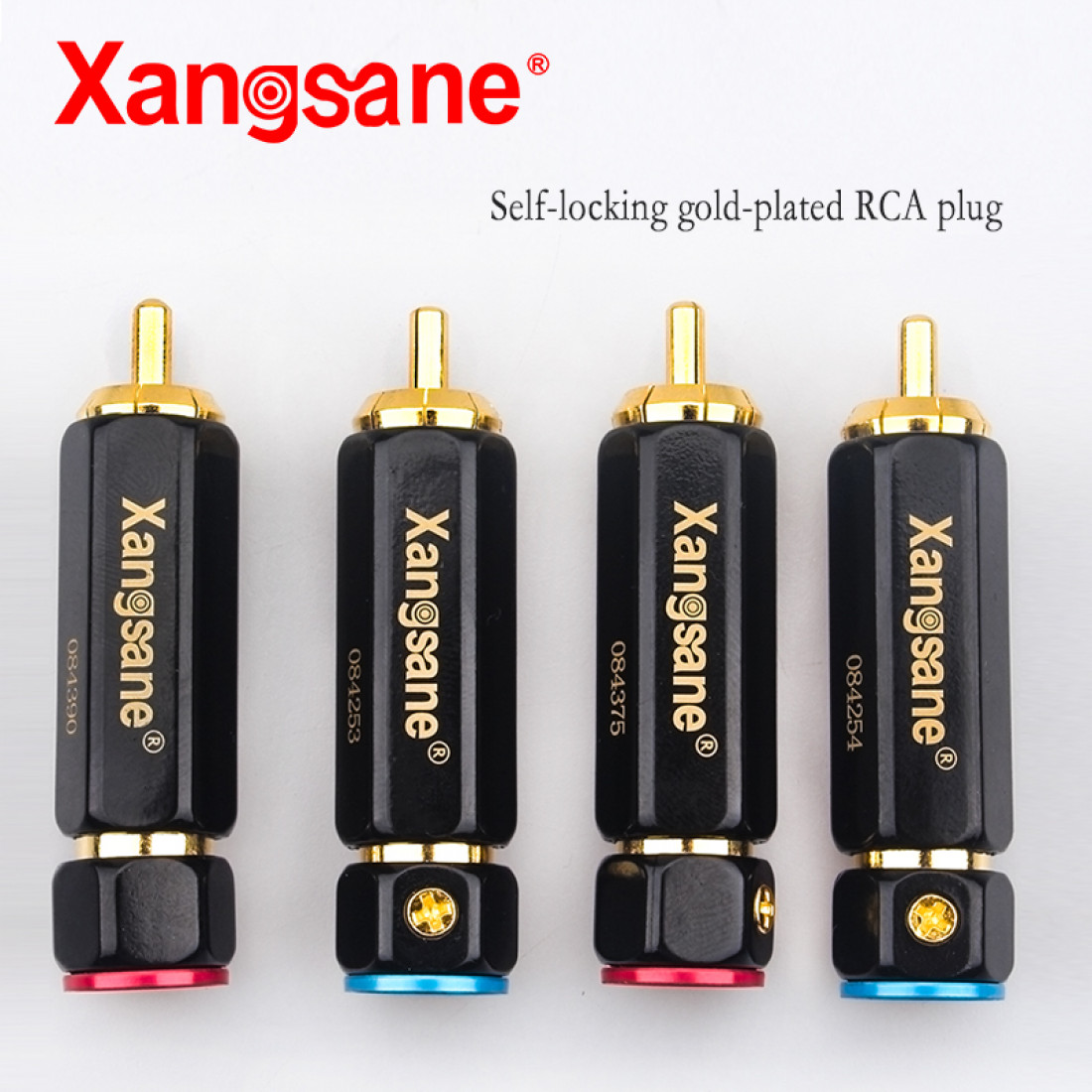 Xangsane self-locking solder-free gold-plated lotus plug RCA plug audio ...