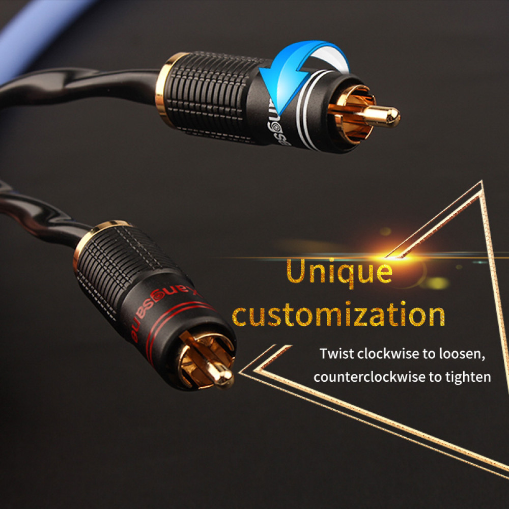 Xangsane three-layer shielded OCC silver-plated vinyl LP tonearm signal ...