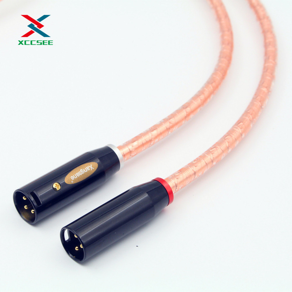 XccSee OFC Square core copper conductor HIFI Audio Signal Line XLR-XLR ...