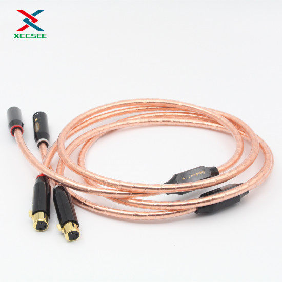 XccSee OFC Square core copper conductor HIFI Audio Signal Line XLR-XLR ...