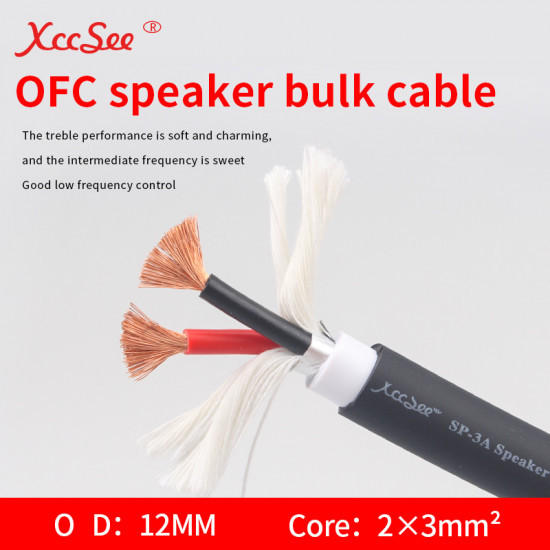 hifi Fever grade 4N OFC audio Speaker Bulk cable DIY Handmade Power ...