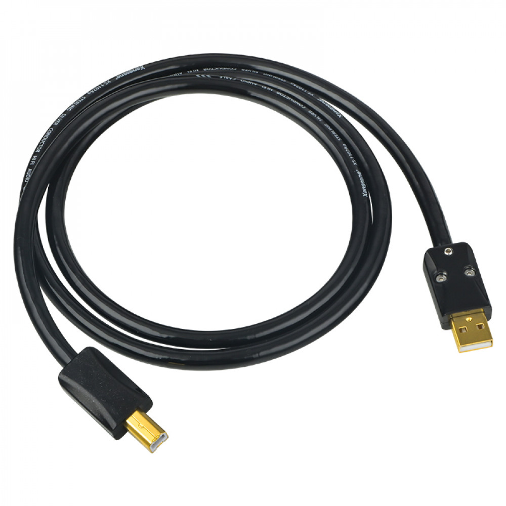 xangsane 4n sterling silver hifi usb cable a to b upgrade decoder data ...