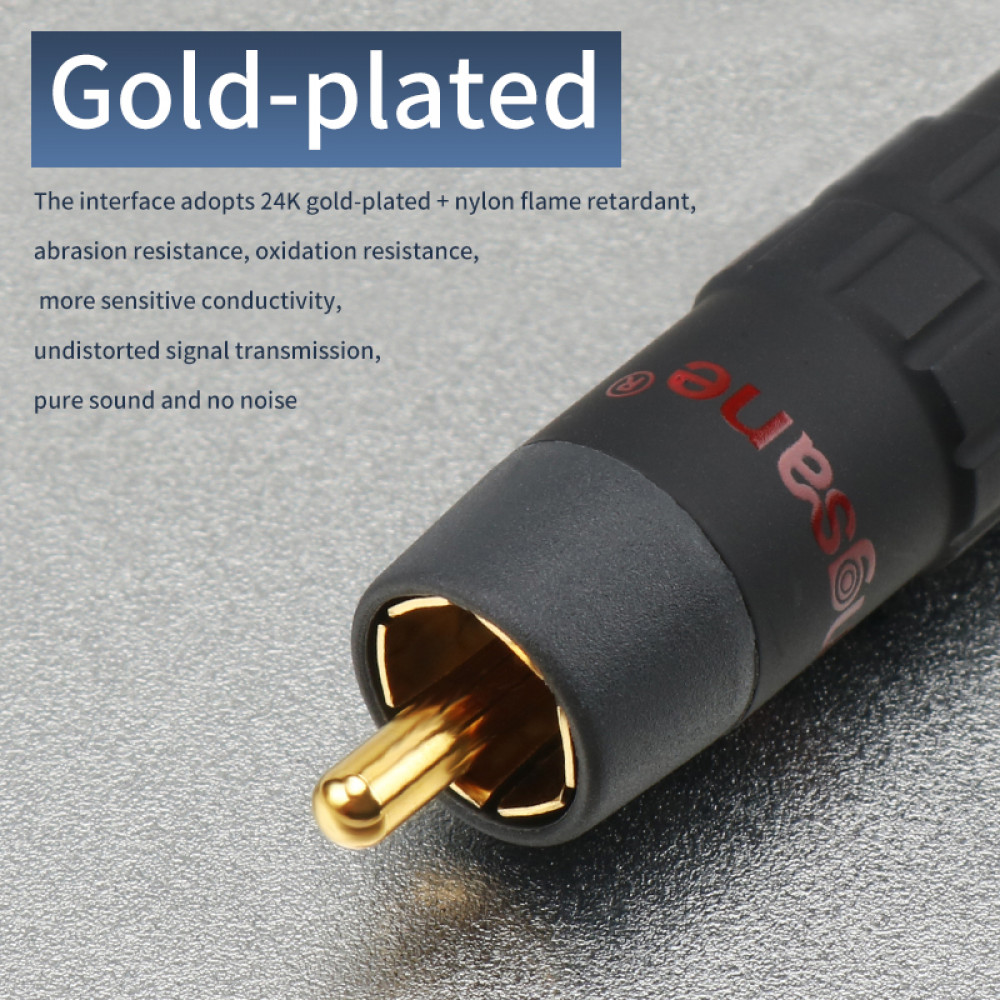 xangsane 4pcs 8pcs pure copper gold-plated RCA plug hifi lotus shape ...