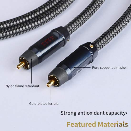 xangsane XS-6001Au high fidelity oxygen-free copper core hifi rca cable ...